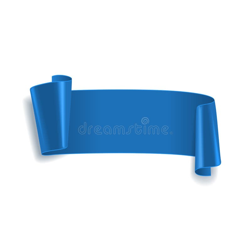 Blue Glossy paper ribbon stock vector. Illustration of background ...