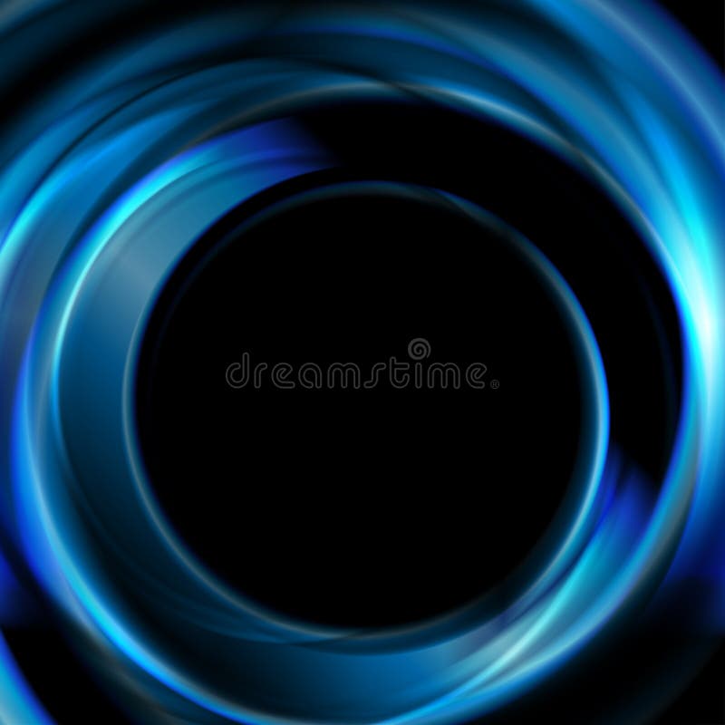 Blue Glossy Smooth Circle Abstract Geometric Background Stock Vector ...