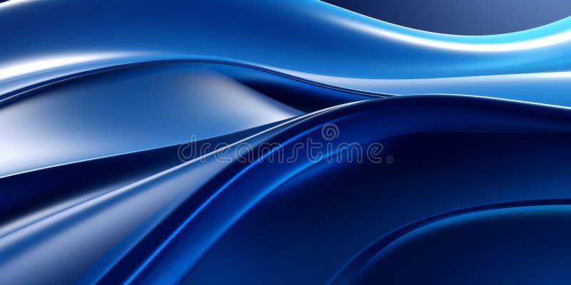 Blue Glossy Surface Creative Abstract Wavy Texture. Stock Illustration ...