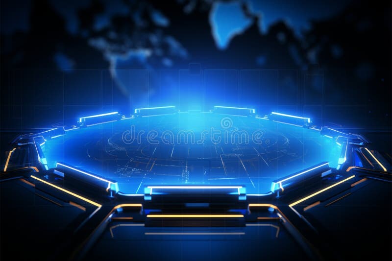 Blue Glow Abstract, Futuristic Tech Backdrop with Captivating ...