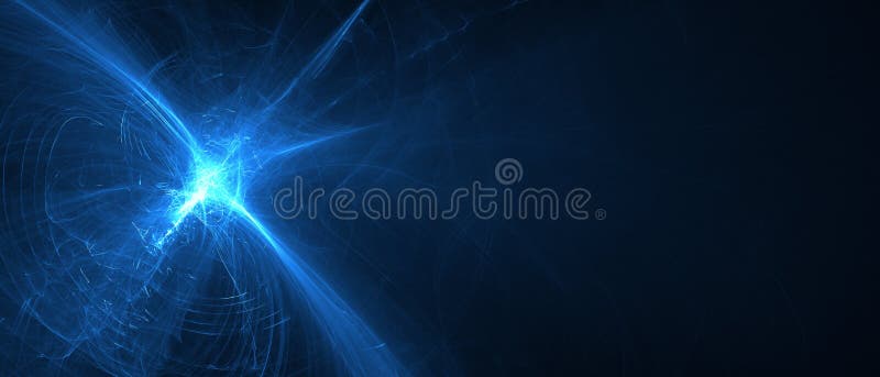 Blue glow energy wave. stock illustration. Illustration of fantastic ...