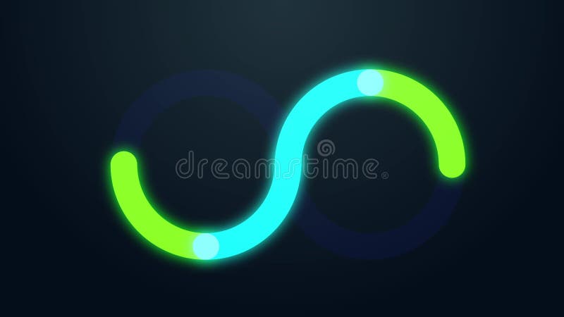 Blue Glow Infinity Loop Animation Stock Video - Video of blue, graphic ...