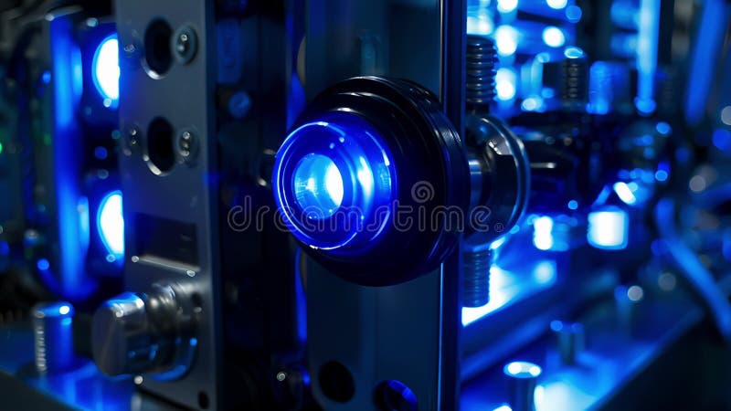 The Blue Glow of the Machines Power Button Hinting at the Magic within ...