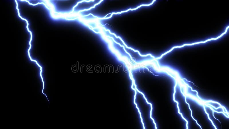 Blue Glow Thunder Animation Background Effect Stock Video - Video of ...