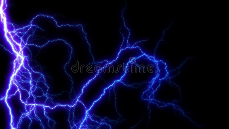Blue Glow Thunder Animation Background Effect Stock Video - Video of ...