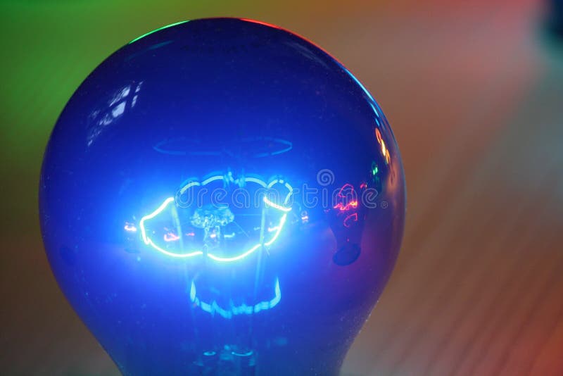 Red and blue glowing bulbs stock image. Image of color - 86534333