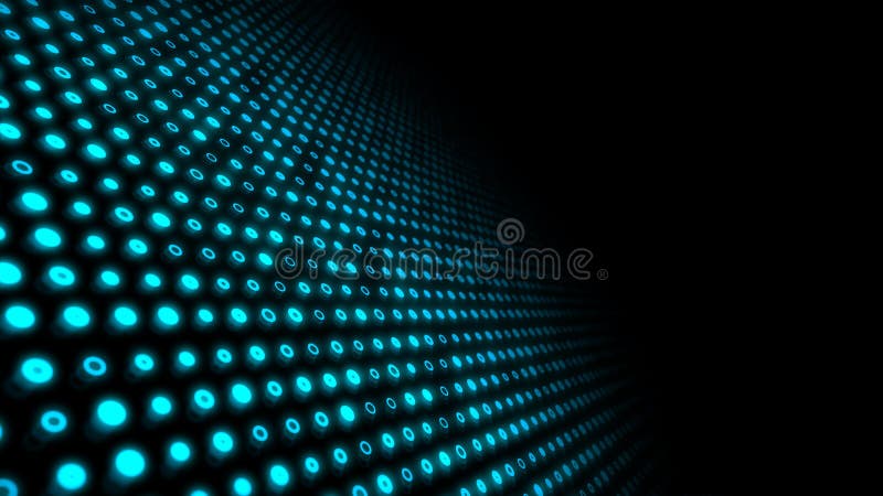 Blue Glowing Circles Dynamic Motion at the Bottom Left of a Dark ...