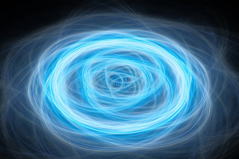 Blue Portal with Particles on White Stock Illustration - Illustration ...