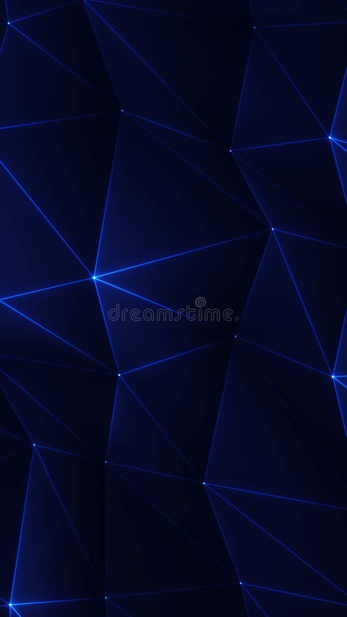 Blue Glowing Digital Grid Structure on a Dark Background. Suitable for ...