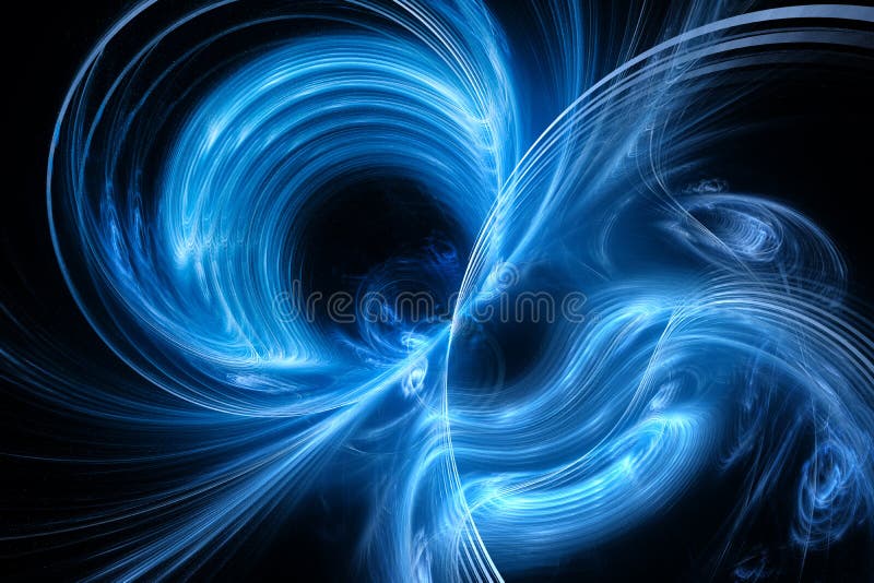 Blue Glowing Electromagnetic Flux Abstract Background Stock ...