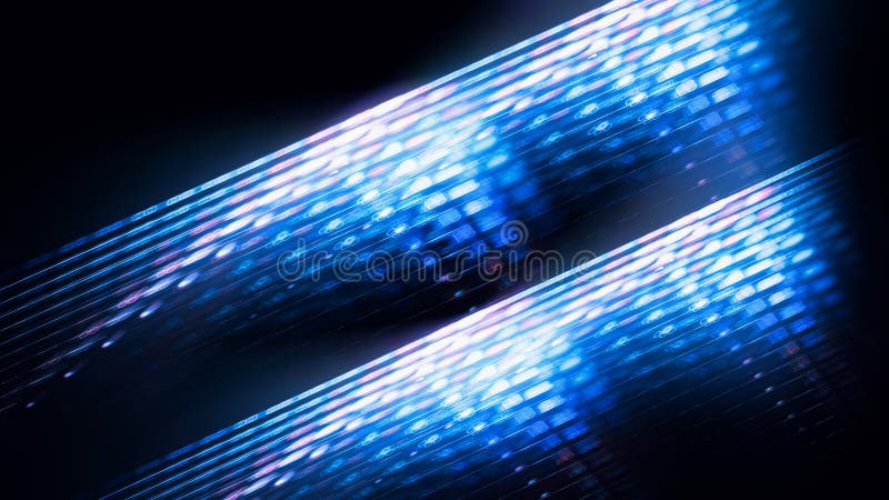 Blue Glowing Fiber Optics Abstract Background Stock Illustration ...