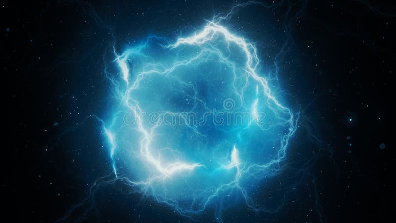 Blue Effect Energy Lightning Particles Stock Illustrations – 527 Blue Effect Energy Lightning ...