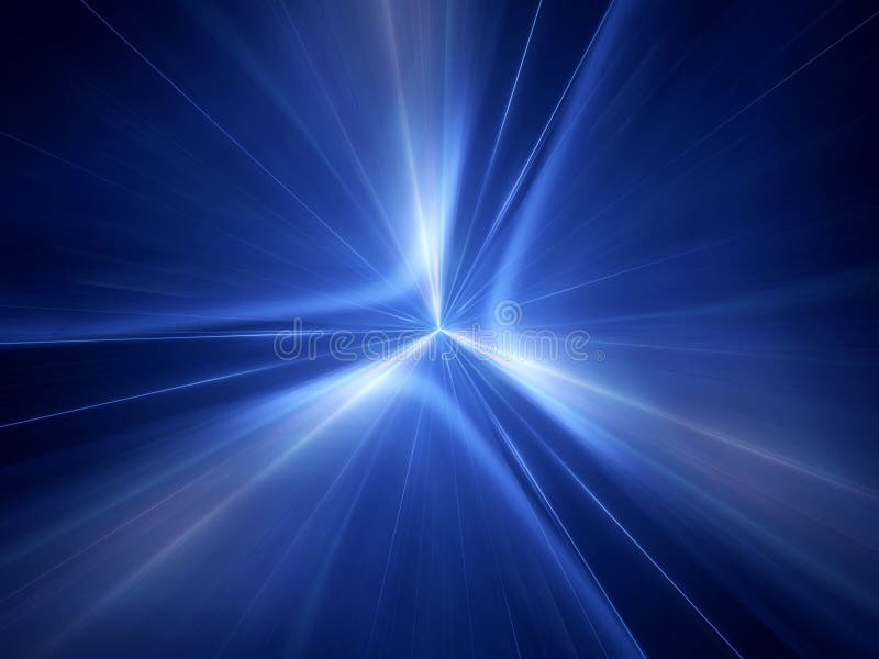 Blue Glowing Interstellar Jump in Space Stock Illustration ...