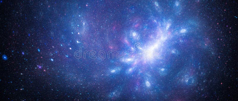 Blue Glowing Interstellar Starfield with Galactic Anomaly Stock ...