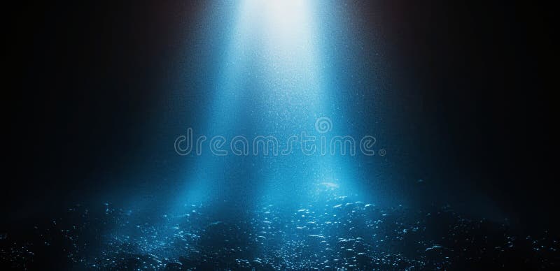 Blue Glowing Light on Dark Grainy Gradient Background Banner Header ...