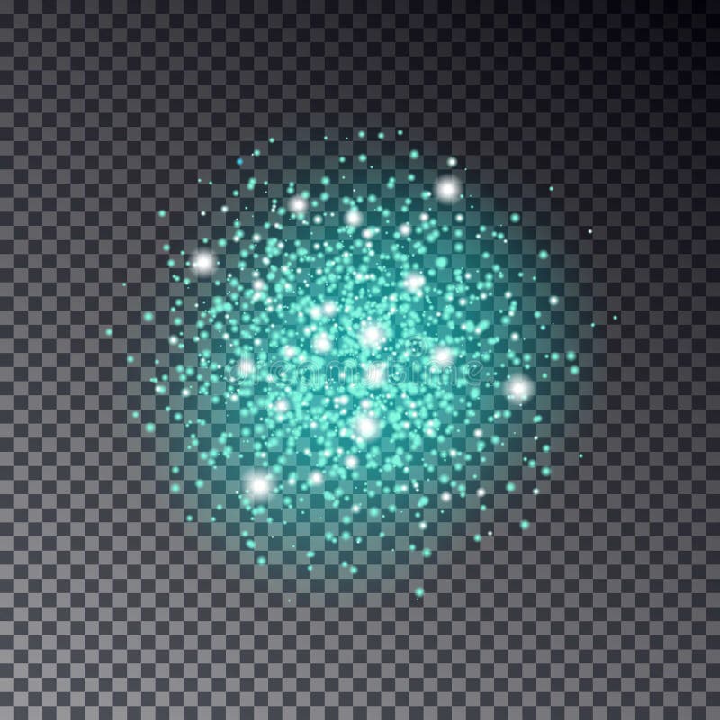 Blue Glowing Light Glitter Background Effect. Magic Glow Sparkling ...