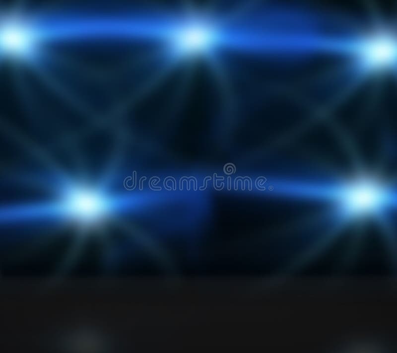Blue Glowing Lights on Black Stock Illustration - Illustration of black ...