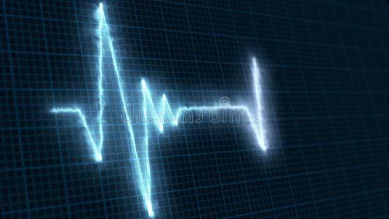 Blue Glowing Neon Heart Pulse Stock Video - Video of blue, health ...