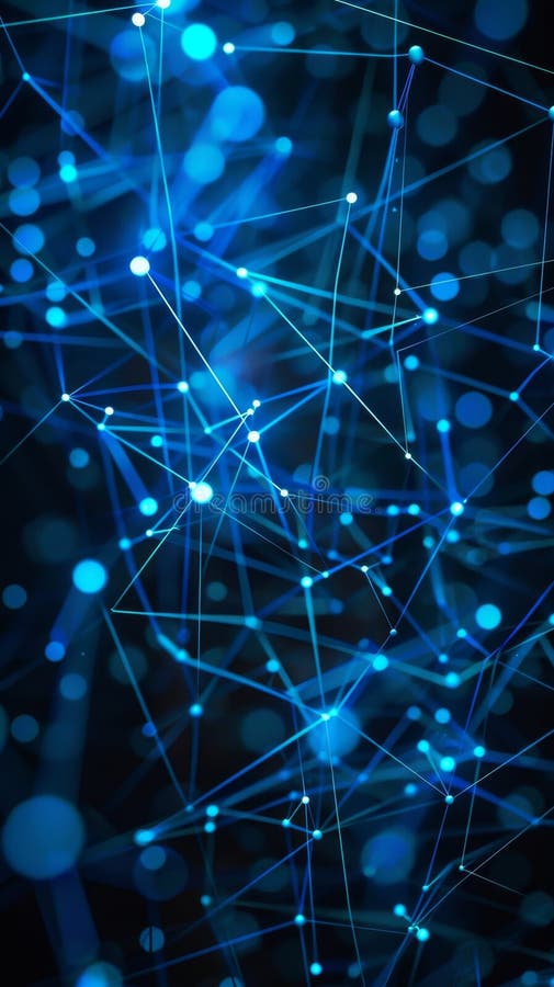 Blue Glowing Network Connections, Abstract Background. Futuristic ... Blue Glowing Network Connections, Abstract Background. Futuristic ...