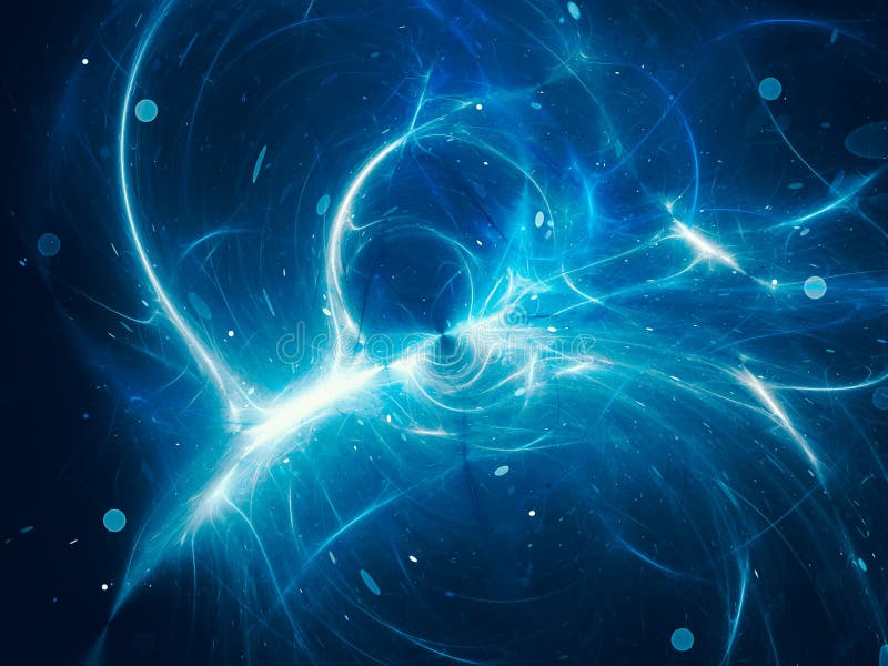 Blue Glowing Plasma Force Field with Particles in Space Stock ... Blue Glowing Plasma Force Field with Particles in Space Stock ...
