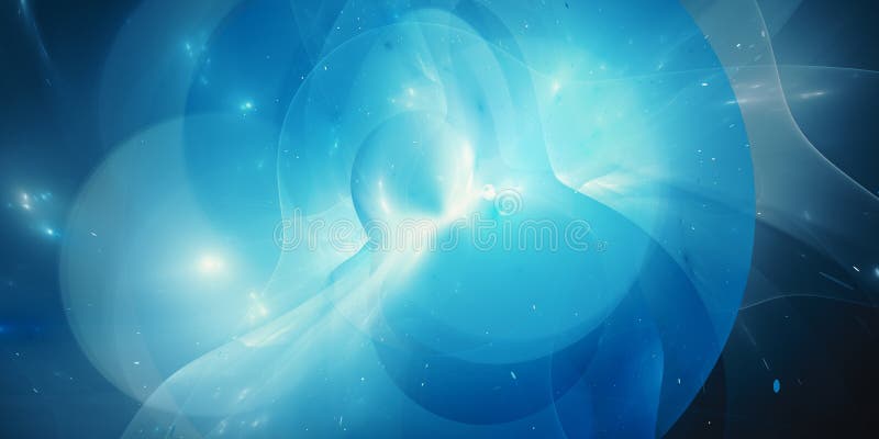 Blue Glowing Plasma Force Field in Space Abstract Background Stock ...