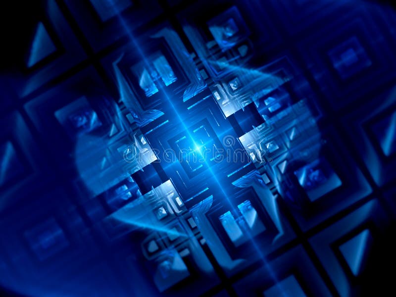 Quantum Computer, Storage, Virtual Reality, Futuristic Pink Blue Neon ...