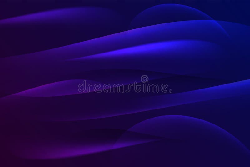 Blue Glowing Retro Neon Waves Background. Vector Smooth Wavy Graphic ...
