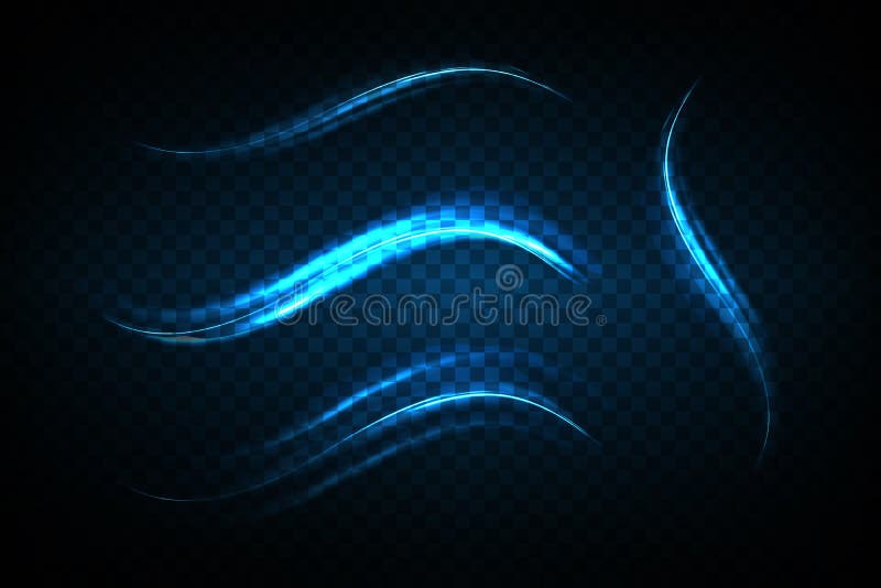 Blue Glowing Shiny Lines Effect Vector Background. EPS10. Abstract ...
