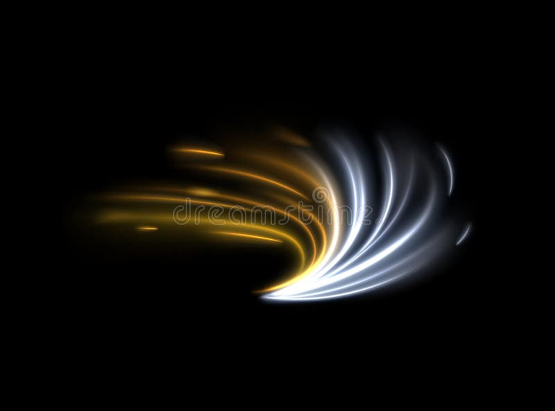 Blue Glowing Shiny Lines Effect Vector Background. Luminous White Lines ...