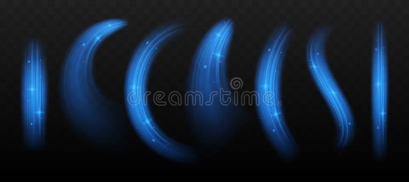 Blue Glowing Shiny Lines Effect Vector Background. Luminous White Lines ...