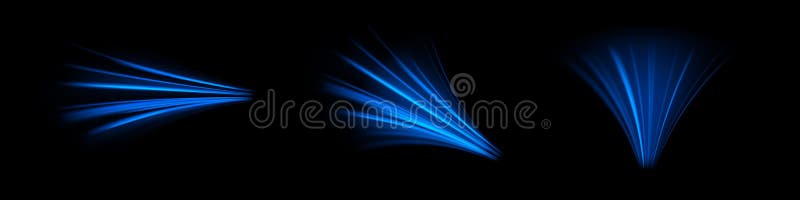 Blue Glowing Shiny Lines Effect Vector Background. Luminous White Lines ...