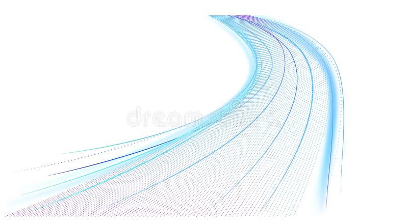 Blue Glowing Shiny Lines. Luminous Lines of Speed, Light Trail Wave ...