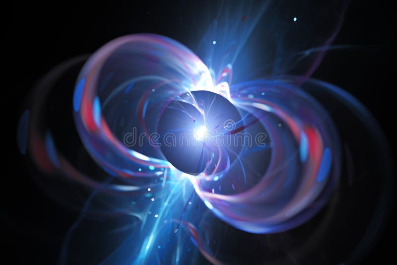 Glowing Neutron Star with Burst Black and White Texture Stock ...