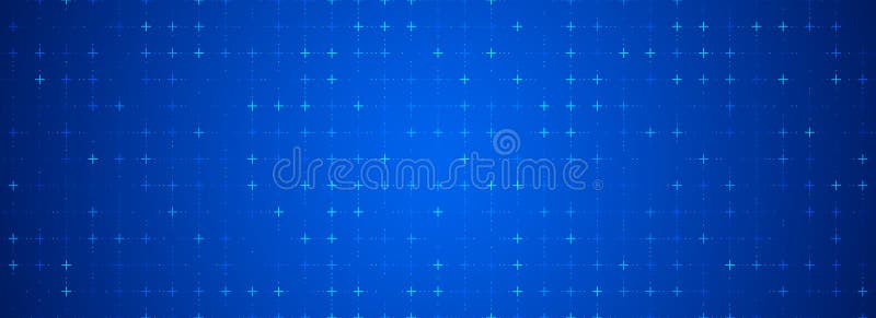 Blue Glowing Square Grid Background. Cross and Dot Tech Network ...