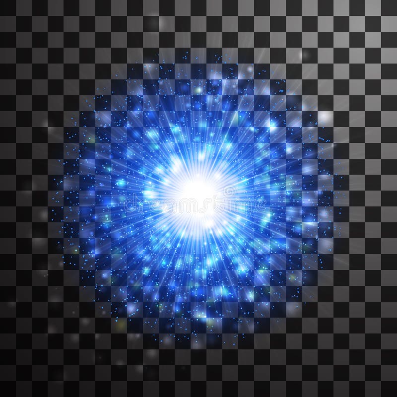 Blue Glowing Star Light Glitter Effect. Magic Glow Sparkling Tex Stock ...