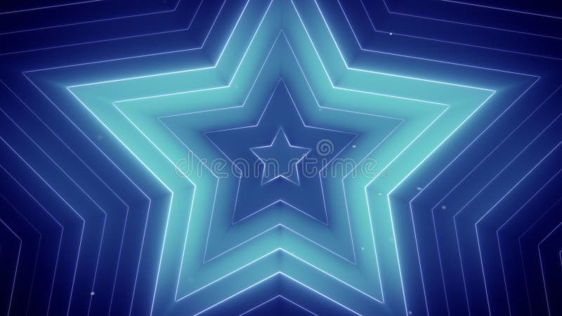 Blue Glowing Stars 3d Render Stock Illustration - Illustration of ...