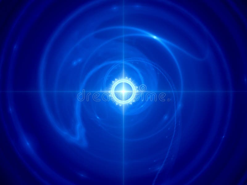 Blue Glowing Time Machine in Space Stock Illustration - Illustration of ...