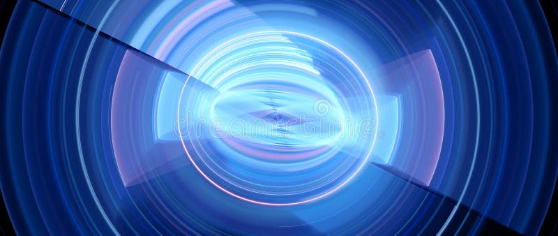 Blue Glowing Vibrant Ellipsoid Shape Energy Field Stock Illustration ...