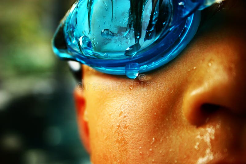 Blue Goggles stock image. Image of exercise, closeup - 14189527