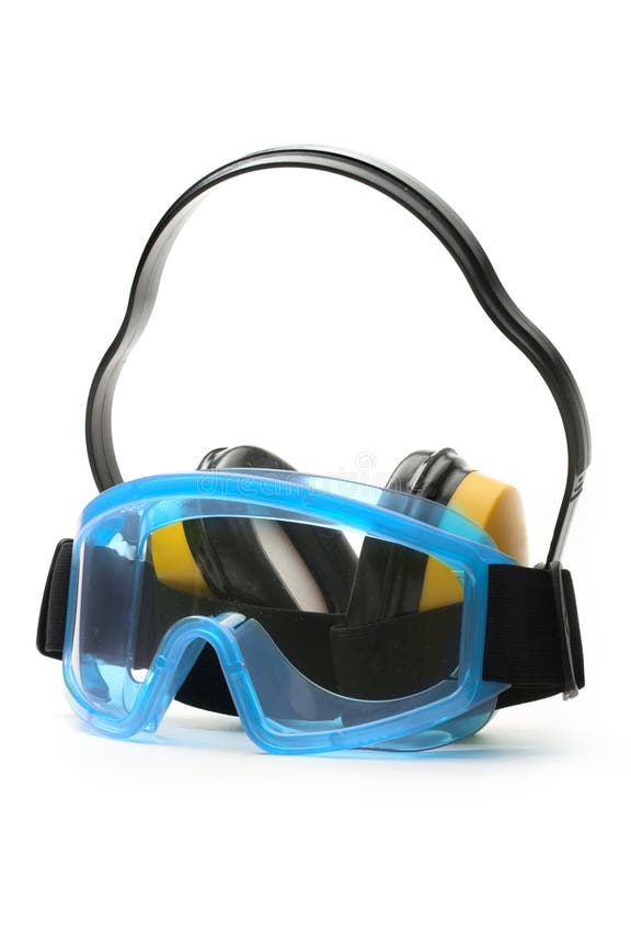 Blue goggles stock image. Image of white, protect, workwear - 25312355