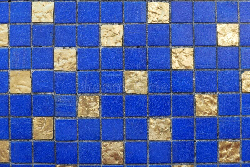 Blue and Gold Ceramic Wall and Floor Tile Abstract Background Stock ...