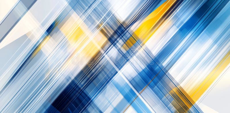 Blue and Gold Color Scheme with Overlapping Geometric Shapes and Linear ...
