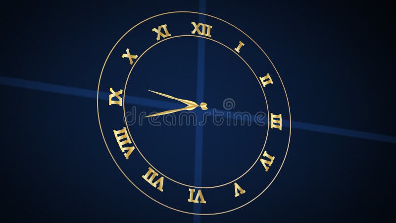 Modern Clock Moving Animation, Concept of Time Wrap. Stock Illustration ...