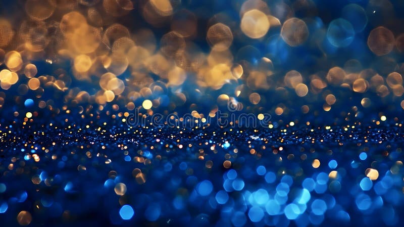 Blue and Gold Glitter Background Design Stock Illustration ...
