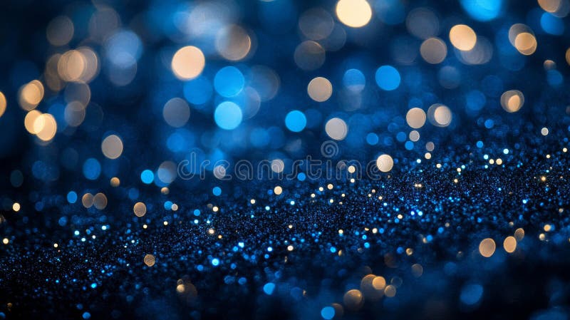 Blue and Gold Glitter Sparkle Background Stock Illustration ...