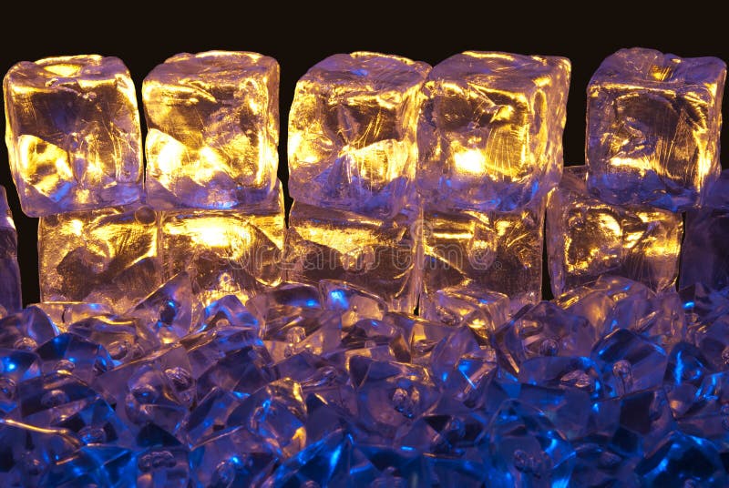 Blue and Gold Ice stock image. Image of cool, refrigerate - 16514807