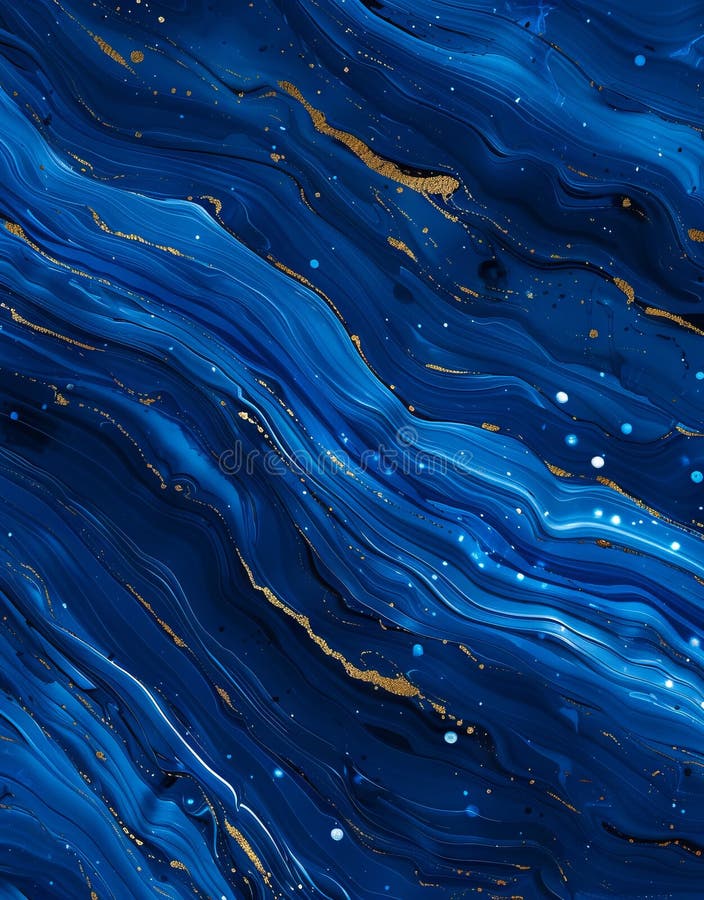 A Blue and Gold Star Pattern on a Dark Background Stock Image - Image ...