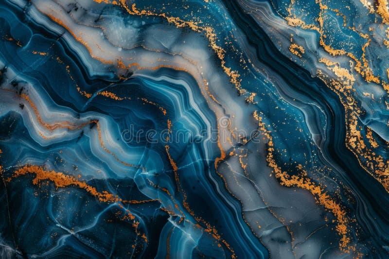 Blue and Gold Marble Texture Abstract Background Stock Photo - Image of ...