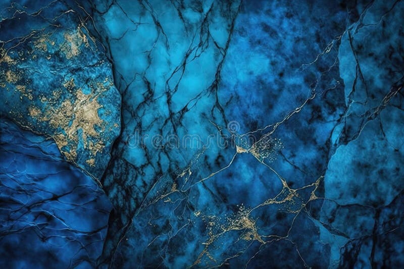 A Blue and Gold Marble Texture with a Gold Vein on it Stock ...