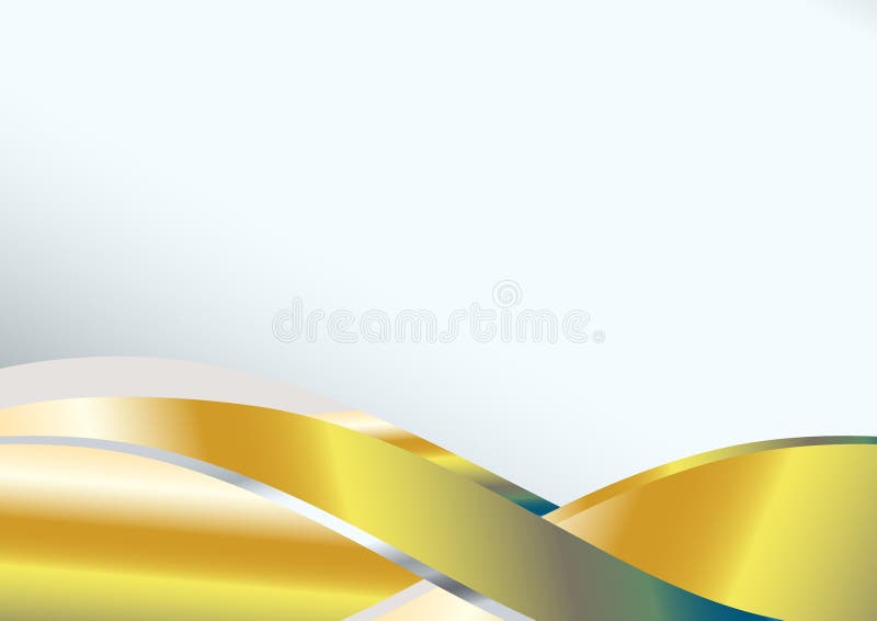 Blue and Gold Wave Background Template with Space for Your Text Graphic ...